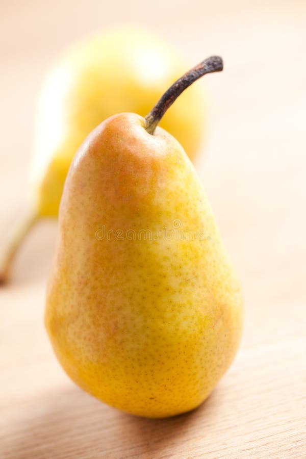 Yellow pear stock image. Image of snack, leaf, summer - 15850427