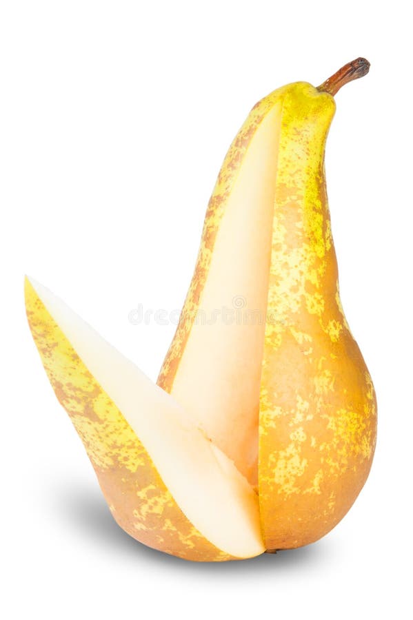 Yellow Pear with Cut stock image. Image of healthy, summer - 38298679