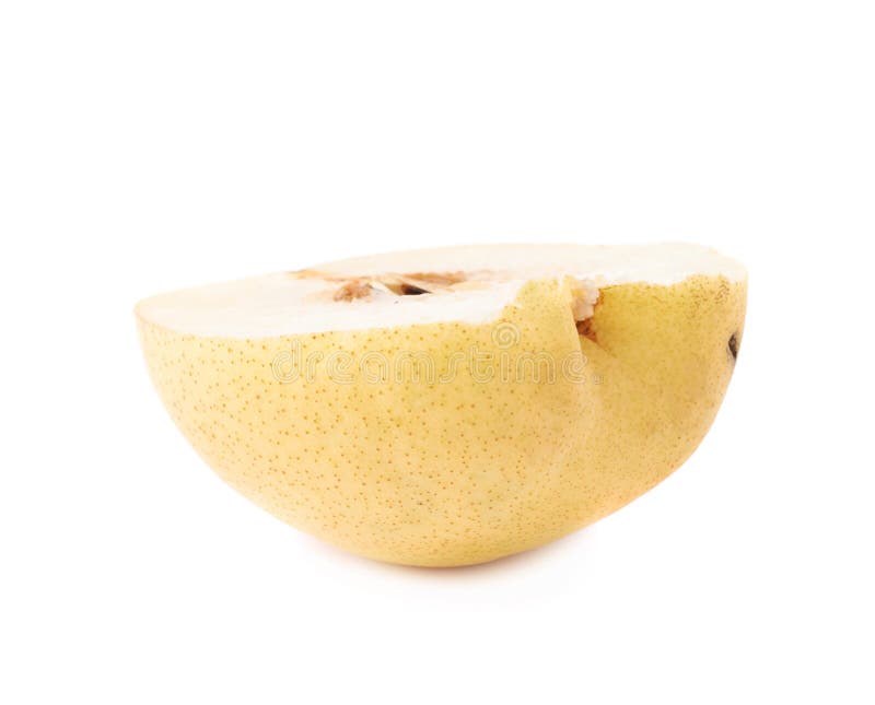 Yellow Pear Cut in Half Isolated Stock Image - Image of vitamin, juicy ...