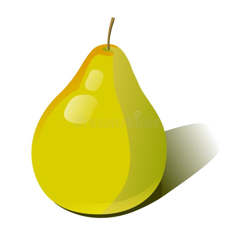 Yellow Pear Stub Icon. Healthy Fruits Stock Vector - Illustration of ...