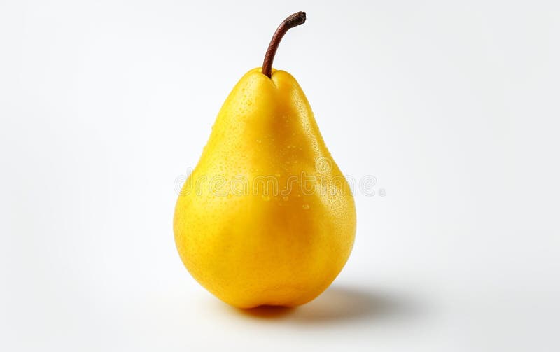 Yellow Pear on a Transparent Background -Generative Ai Stock ...