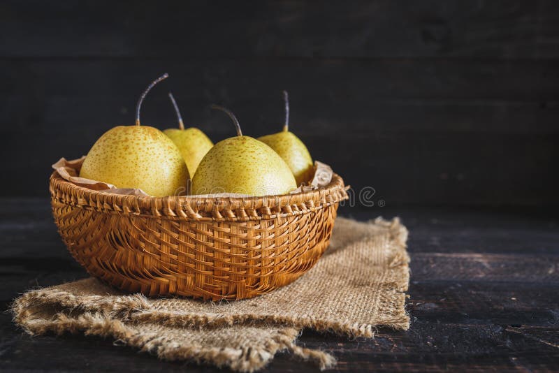 Yellow Pears stock image. Image of rustic, healthy, food - 73070481