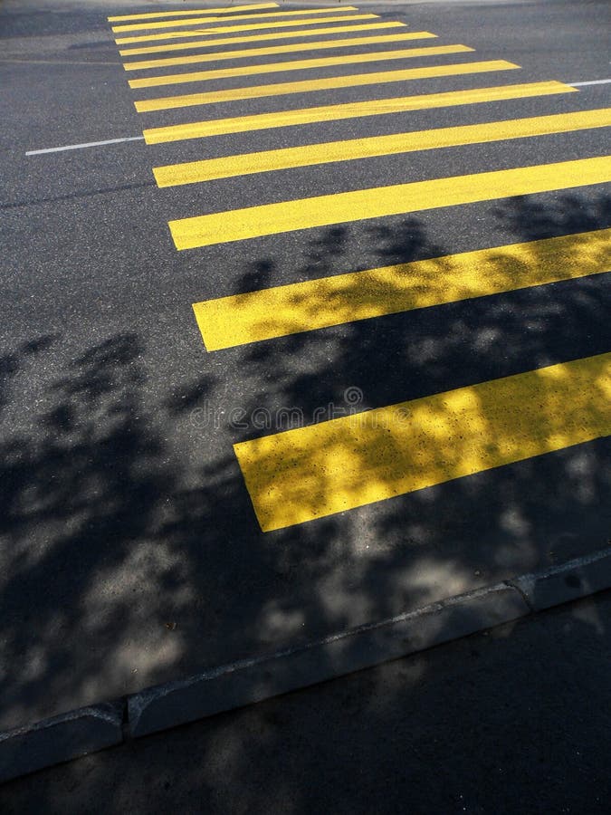 Yellow pedestrian crossing stock photo. Image of pattern - 24742782