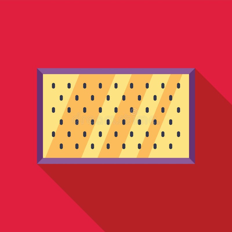 Pegboard Hanging on Red Wall with Long Shadow Stock Illustration ...