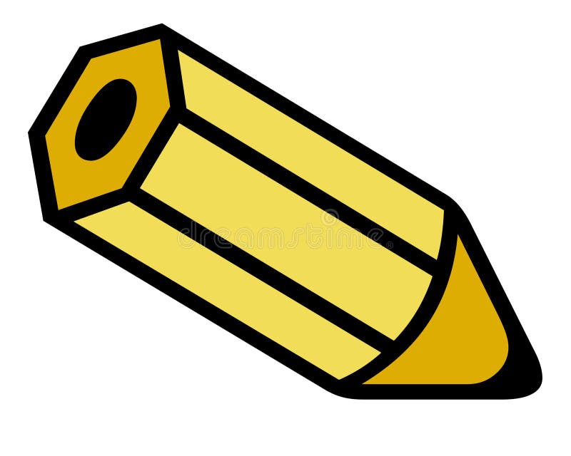 Yellow pencil stock illustration. Illustration of learning - 25807525