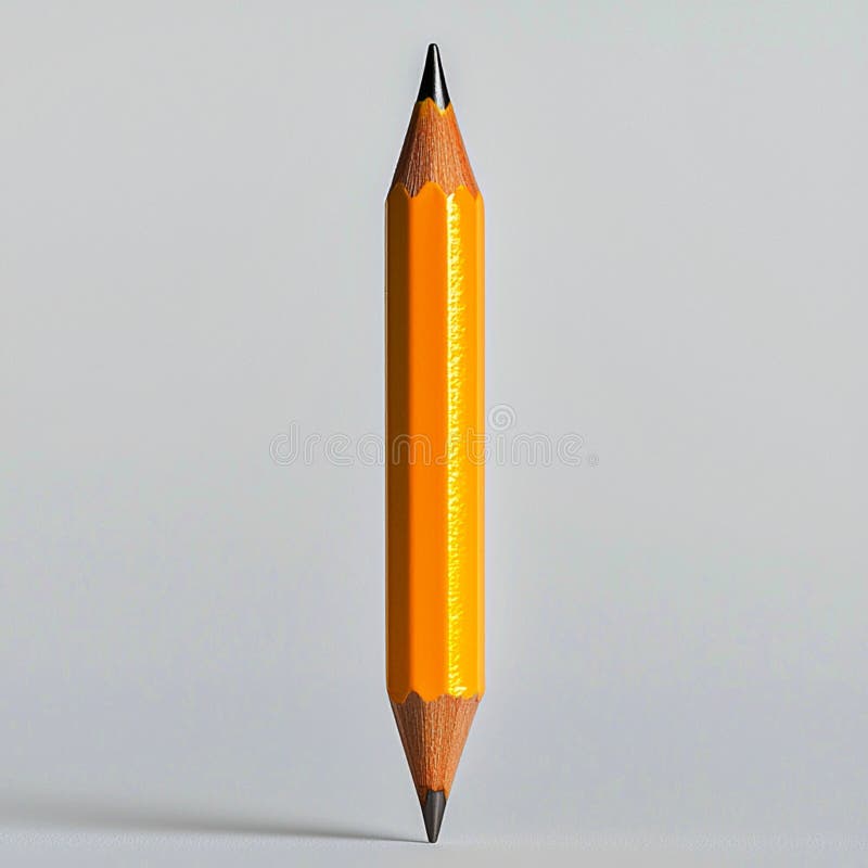 Yellow Pencil Double Sided Sharpened Art Tool Writing Instrument Design ...