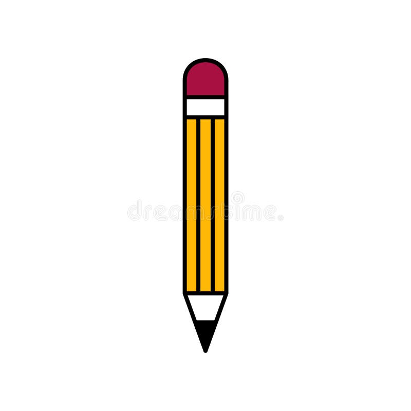 Yellow pencil stock vector. Illustration of paint, chancellery - 152711284