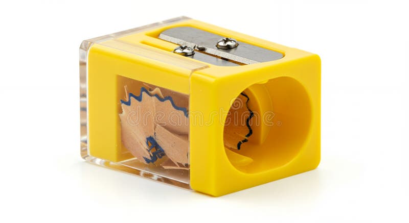 Yellow Pencil Sharpener stock illustration. Illustration of cutting ...