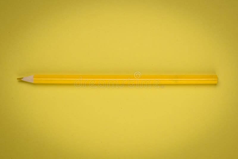 Yellow Pencil on Yellow Paper Stock Image - Image of colored, group ...