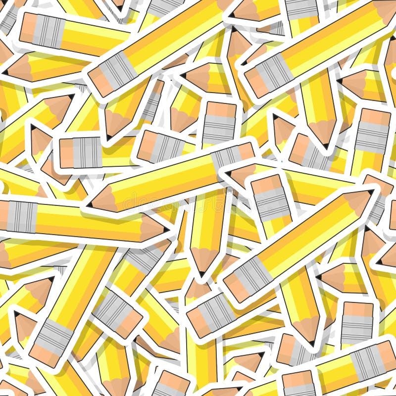 Pencils seamless pattern stock vector. Illustration of paper - 9229265