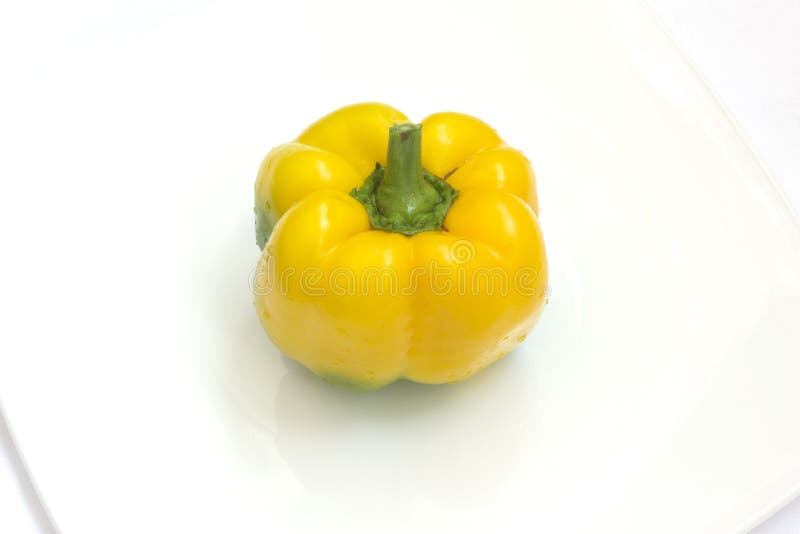 Yellow pepper stock photo. Image of drop, water, yellow - 26845450