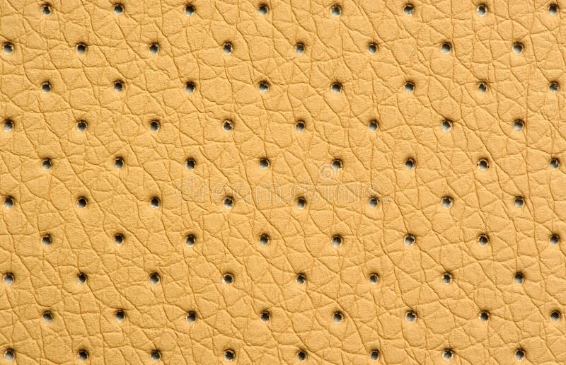 Yellow Perforated Metal Sheets with Round Holes. Panel on Mounting ...