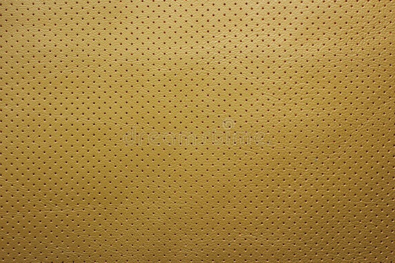 Yellow Perforated Leather Texture Background Stock Image - Image of ...