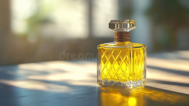 Yellow perfume bottle stock photo. Image of collection - 332283028