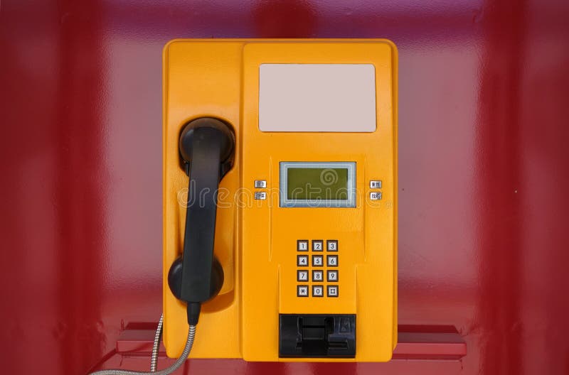 Yellow phone booth stock image. Image of booth, architecture - 66475243