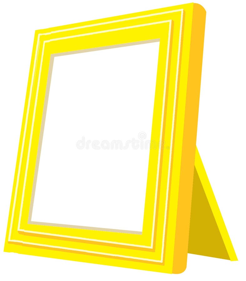 Yellow photo frame stock illustration. Illustration of rectangular ...