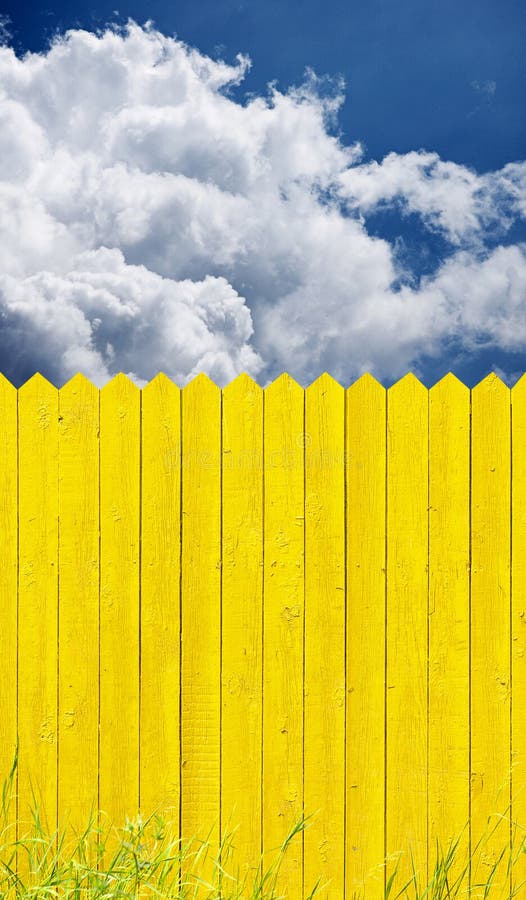 Yellow picket fence stock photo. Image of beautiful, picket - 14597092