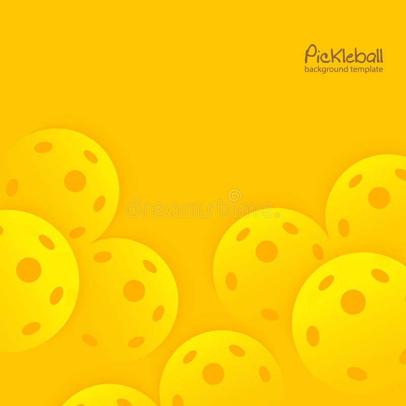 Pickleball Ball.Pattern with Colorful Pickleball Balls. Stock Vector ...