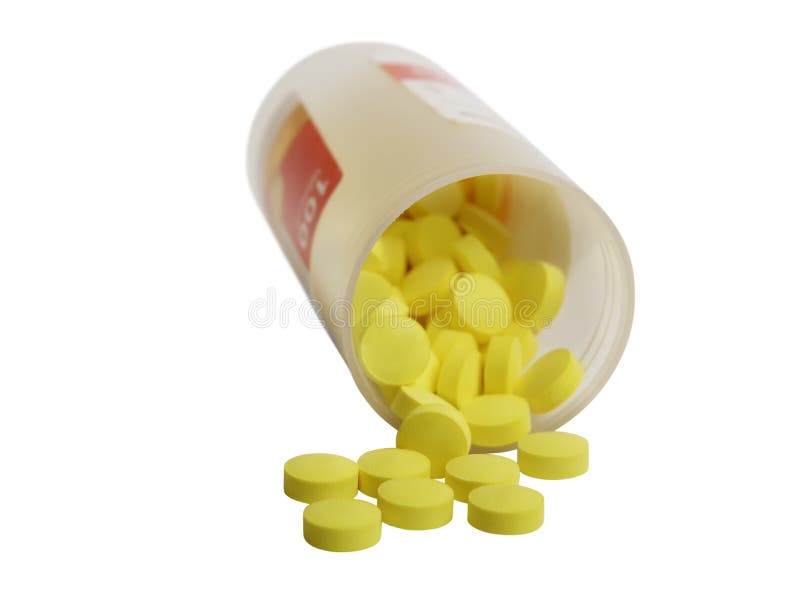 Yellow pills. stock image. Image of cure, macro, medicine - 16692293