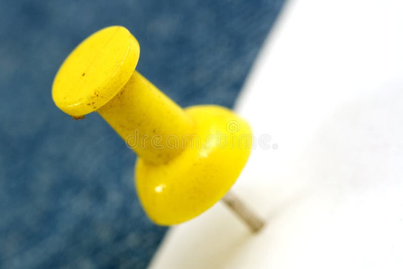 Yellow pin stock photo. Image of plastic, tool, office - 13227782