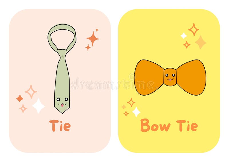 Yellow and Pink Playful Cute Character Flashcard - 2 Stock Illustration ...