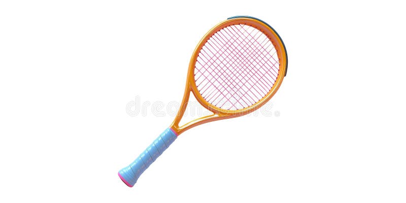 Yellow and Pink Tennis Racket Isolated on Transparent Background Stock ...