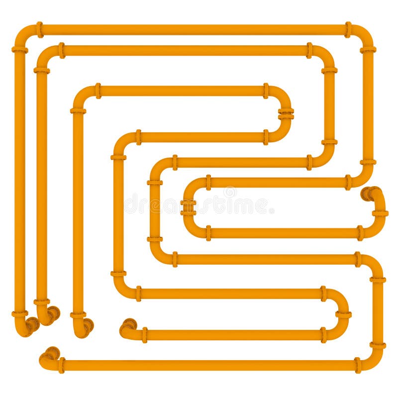 Yellow pipe and valve stock illustration. Illustration of equipment ...