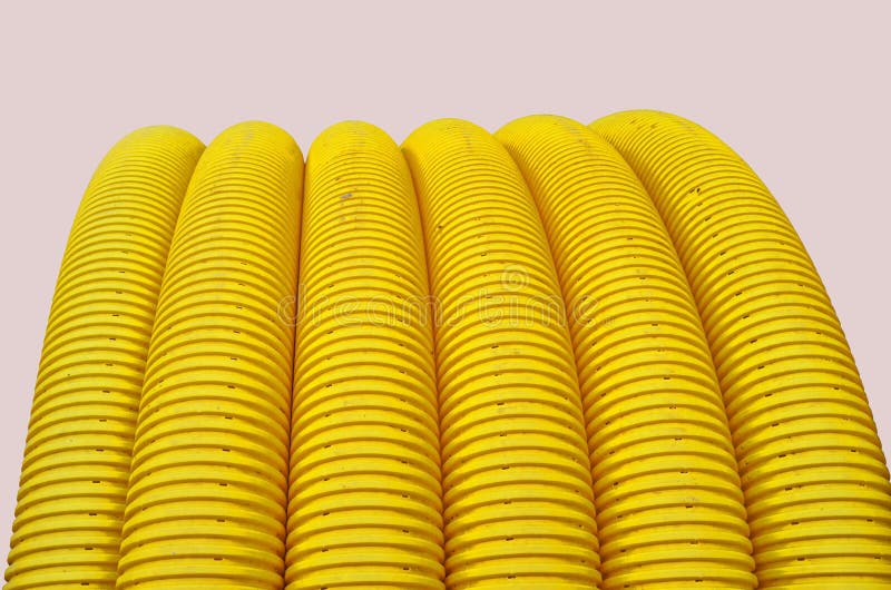 Yellow pipe plastic stock photo. Image of pipe, plastic - 143851778