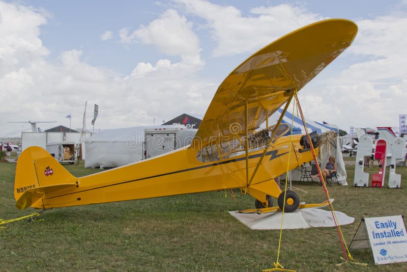 Yellow Piper Cub Plane Ready for Alaska Editorial Photography - Image ...