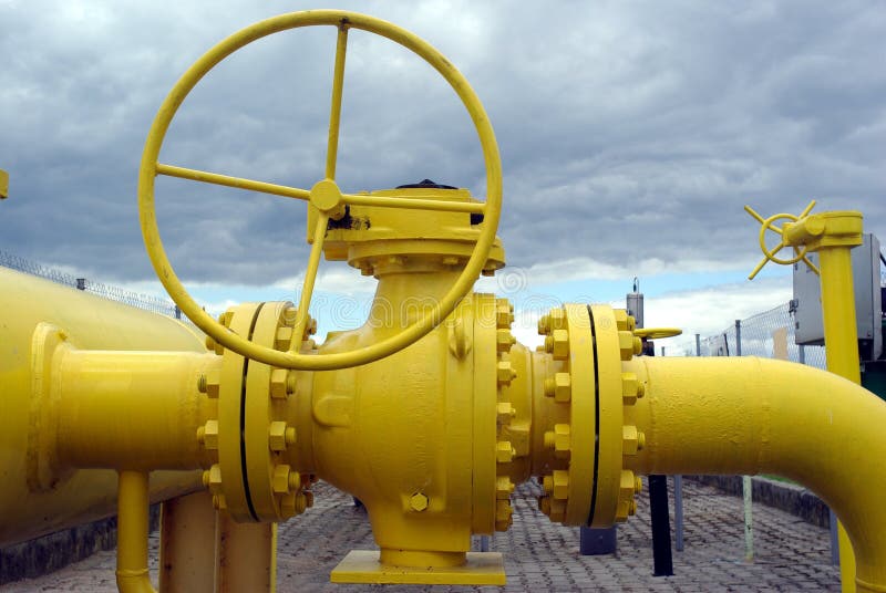 Ball Valve on a Gas Pipeline. Stock Photo - Image of environment, iron ...