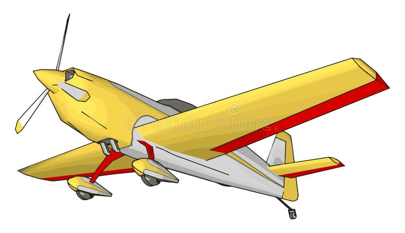 Orange Plane, Vector or Color Illustration Stock Vector - Illustration ...