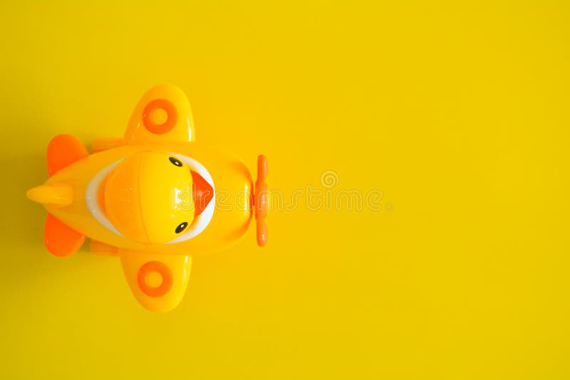 Yellow plane isolated stock photo. Image of transportation - 160102224