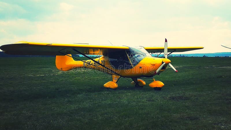 Yellow Plane on Radom Airshow, Poland Editorial Stock Photo - Image of ...