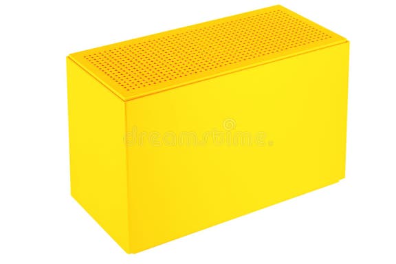 Yellow plastic box stock illustration. Illustration of area - 12936110