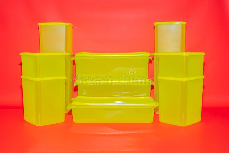 Yellow Plastic Box Jars in Various Sizes: Versatile Storage Solutions ...