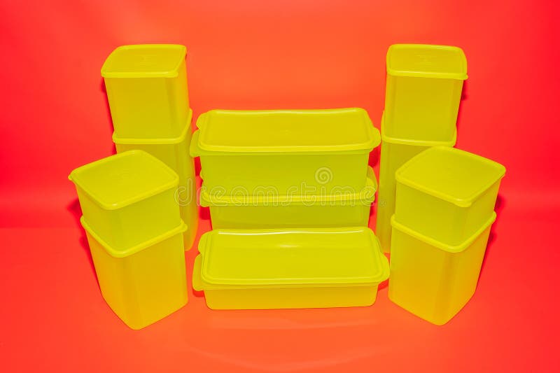 Yellow Plastic Box Jars in Various Sizes: Versatile Storage Solutions ...