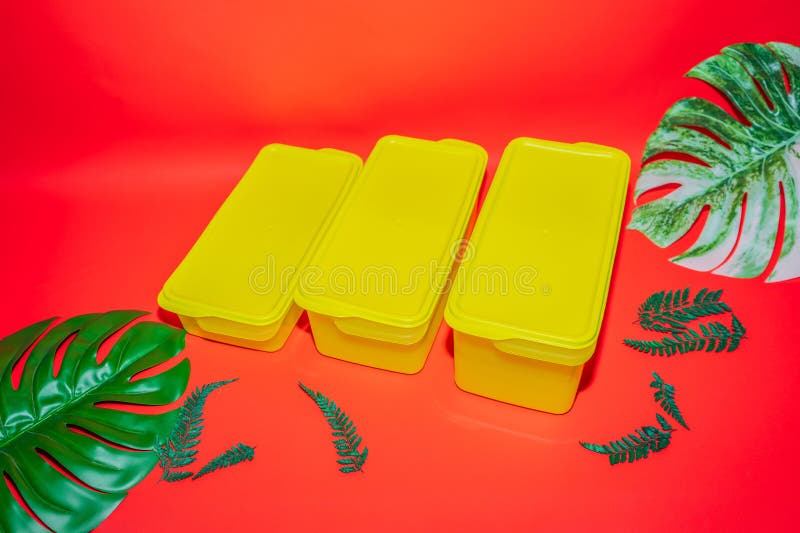 Yellow Plastic Box Jars in Various Sizes: Versatile Storage Solutions ...