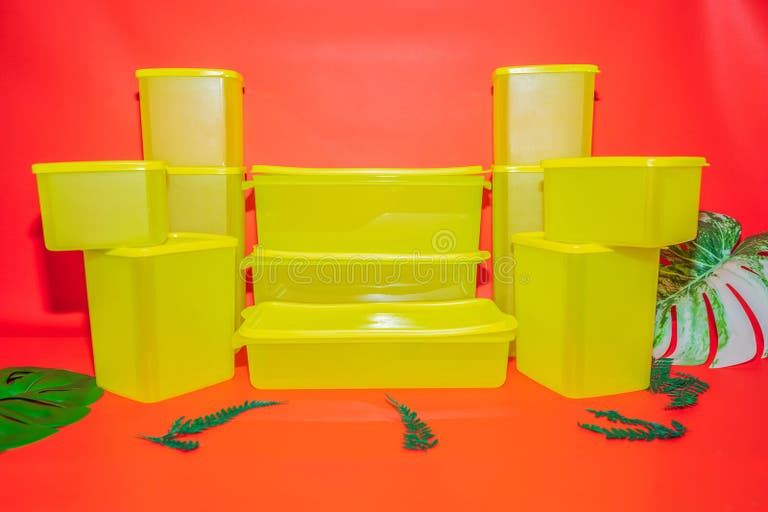 Yellow Plastic Box Jars in Various Sizes: Versatile Storage Solutions ...