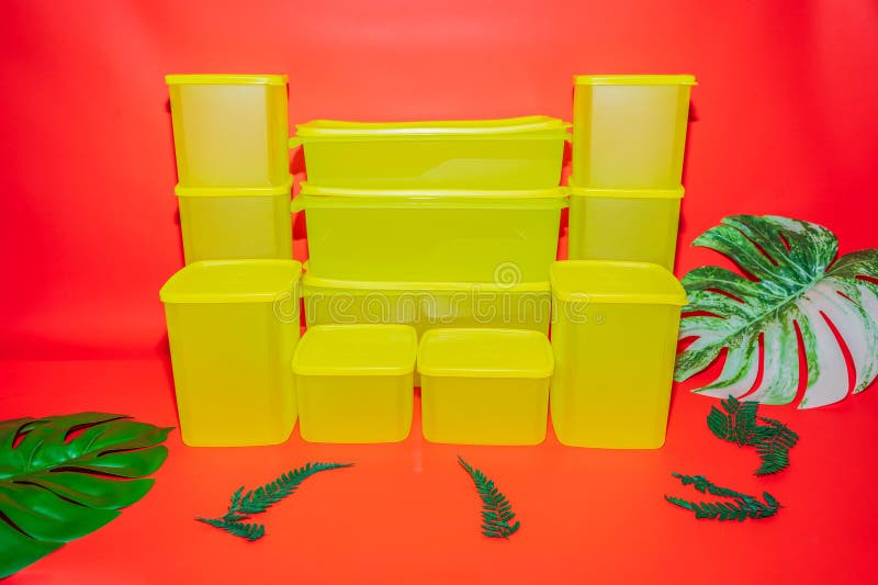 Yellow Plastic Box Jars in Various Sizes: Versatile Storage Solutions ...