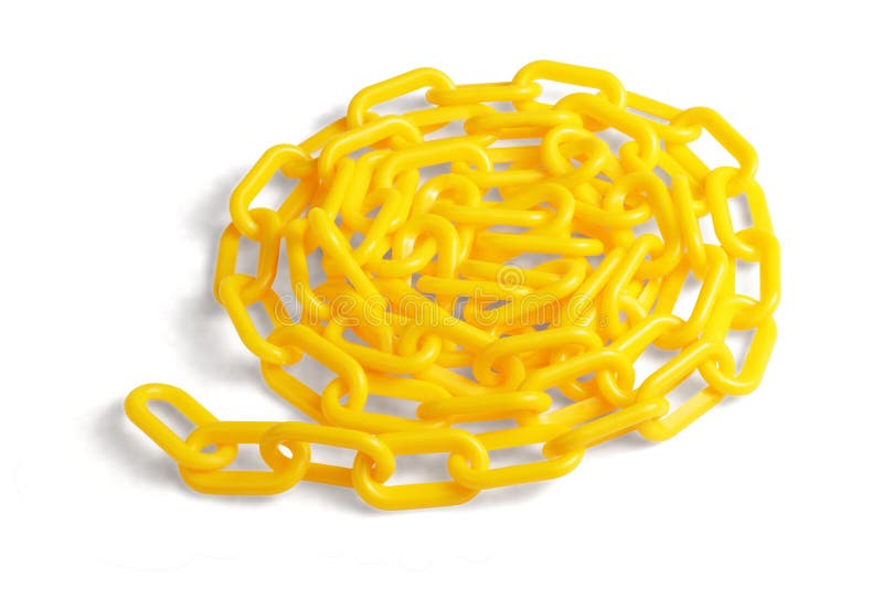Yellow Plastic Chain stock image. Image of accessory - 196815569