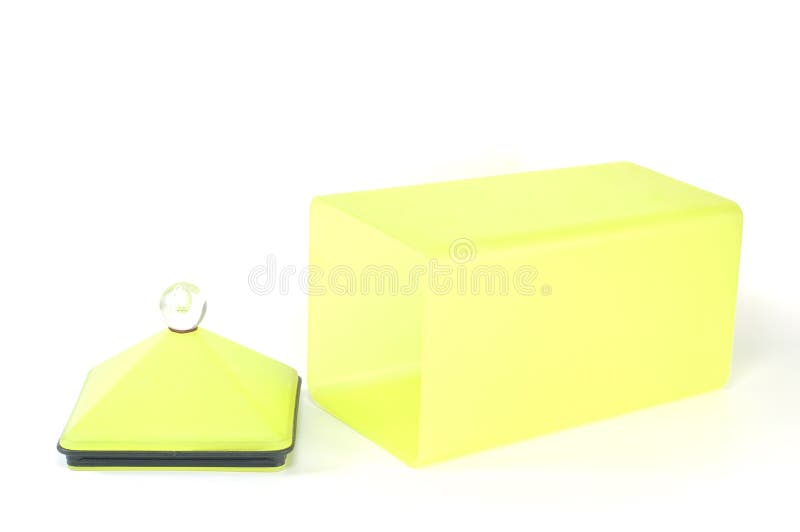 Yellow Plastic Container Box. Stock Image - Image of utensil ...