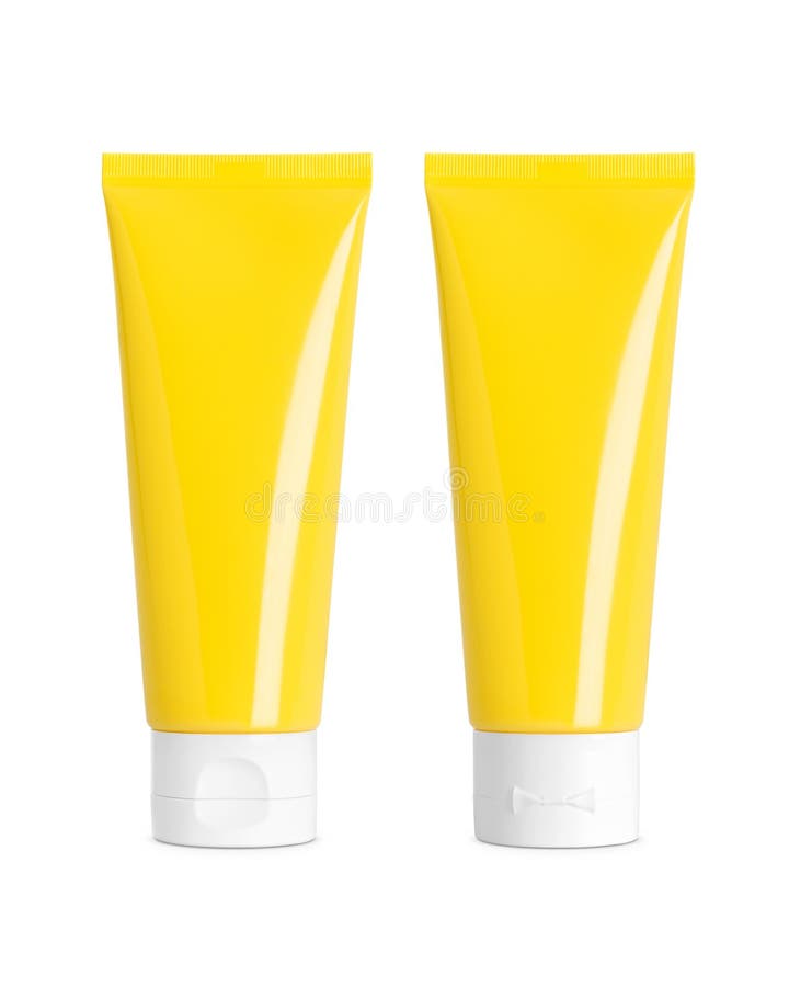 Front Back Blank Cosmetic Cream Tube Packaging Mockup Stock Photos ...