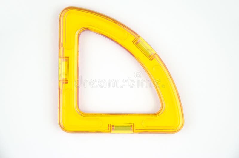 Yellow Plastic Curved Triangle from Transparent Magnet Kit (puzzle ...
