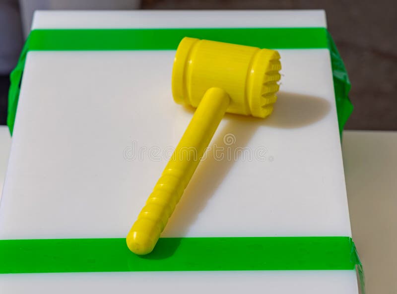 Yellow Plastic Mallet stock image. Image of europe, chef - 237716565