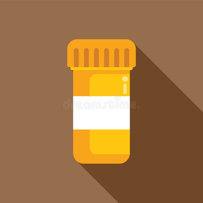 Yellow Plastic Medical Container Displaying Blank Label for Branding ...