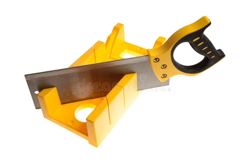 Mitre box on white stock image. Image of equipment, wood - 109849213