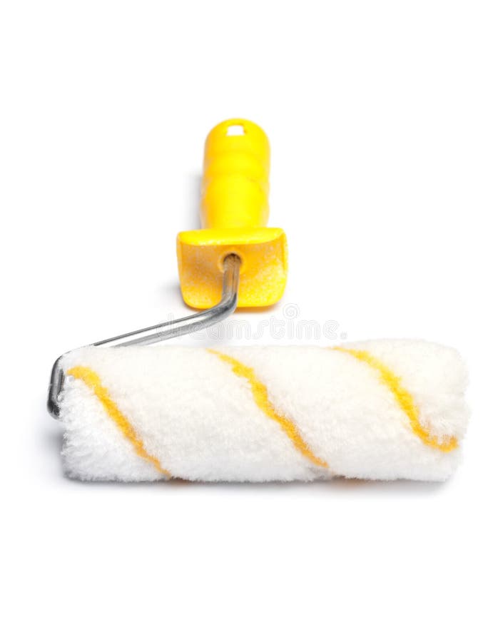 Yellow paint roller stock image. Image of painting, background - 29701557