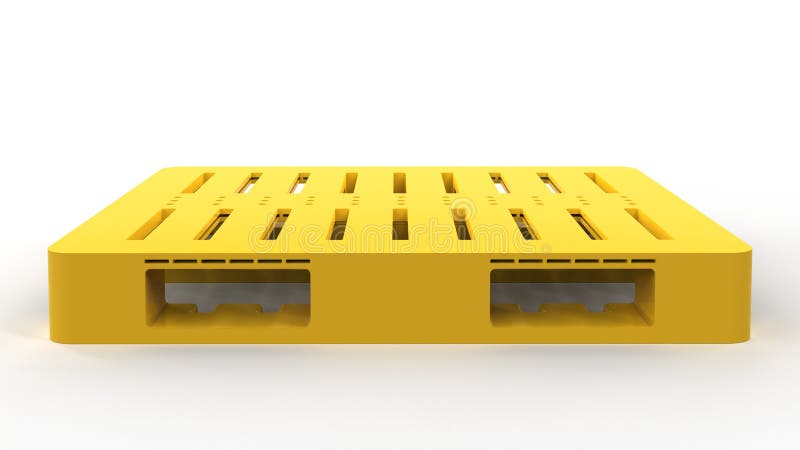 Yellow plastic pallet stock illustration. Illustration of pallette ...