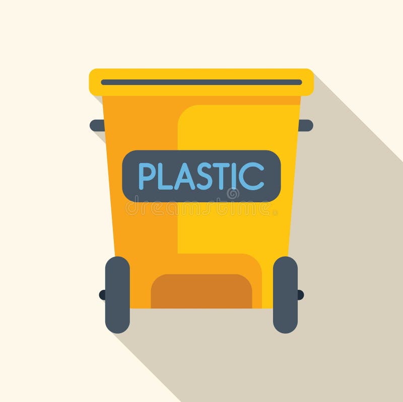 Yellow Plastic Recycling Container Bin Promoting Environmental ...