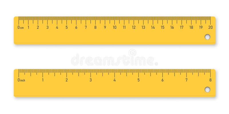 Vector Mockup Plastic Yellow Measuring Ruler Stock Illustrations – 19 ...
